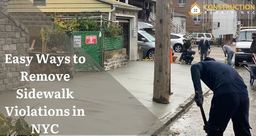 Easy Ways to Remove Sidewalk Violations in NYC | Construction Repair NYC